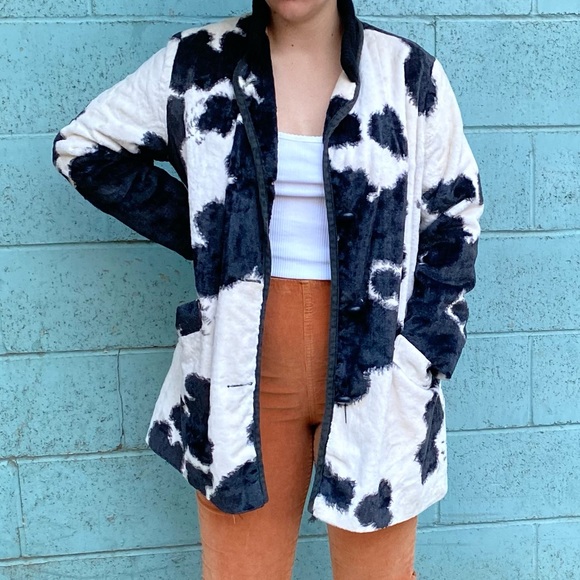 American Vintage | Jackets & Coats | Vintage Cow Print Jacket | Poshmark